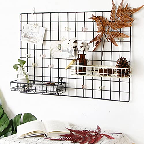 Prettyia 3 pieces Metal Wire Basket Rack Mountable Wire Organizer Storage Flower Pot Display Decor