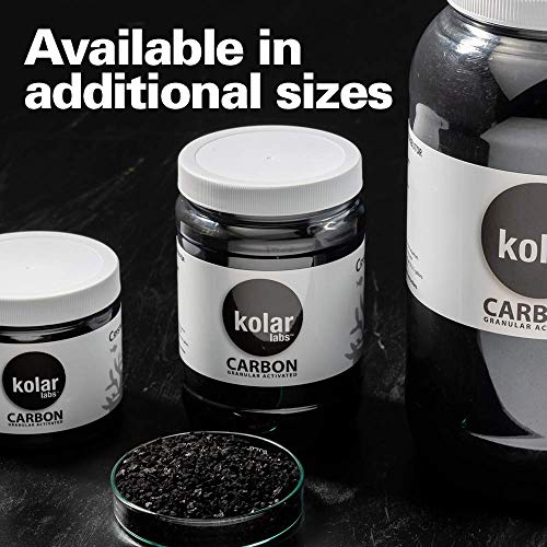 Kolar Labs Crystal Cal Activated Carbon β Large Jar, Activated Charcoal for Aquariums and Fish Tanks