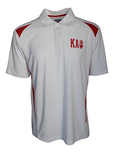 Mega Greek Mens Kappa Alpha Psi Premier Sports Shirt Medium White