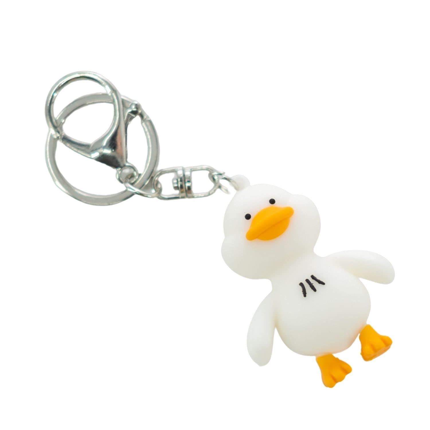 Crafters Cup Duck Duck Keychains | Bulk 10 Pack | Yellow Rubber Duck | Attach To Duck Duck Tag | You've Been Ducked White Duck Keychain