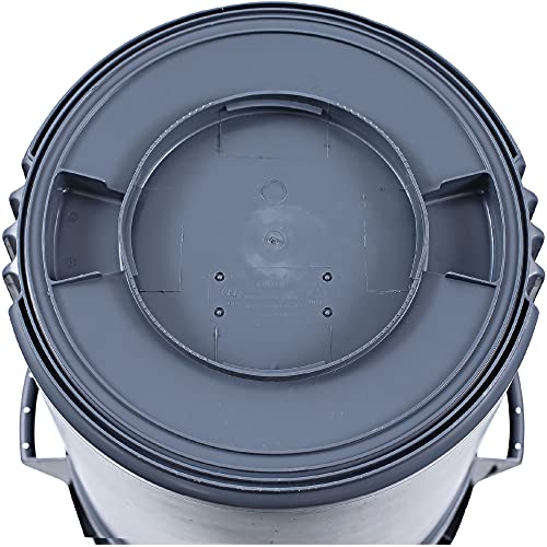 Genuine Joe GJO11581 Heavy-Duty Trash Container, 44 gal Capacity, 24" Height x 31.5" Width x 24" Depth, Gray