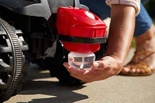 Huffy Kids Electric 12V Ride On Mini Mower Bubble Tractor, Red