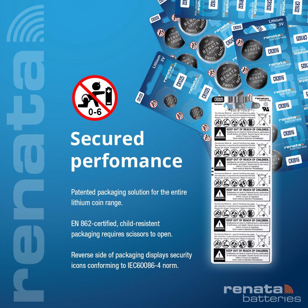 Renata Batteries CR2450N 3 Volt Lithium Coin Battery (4 Pack)