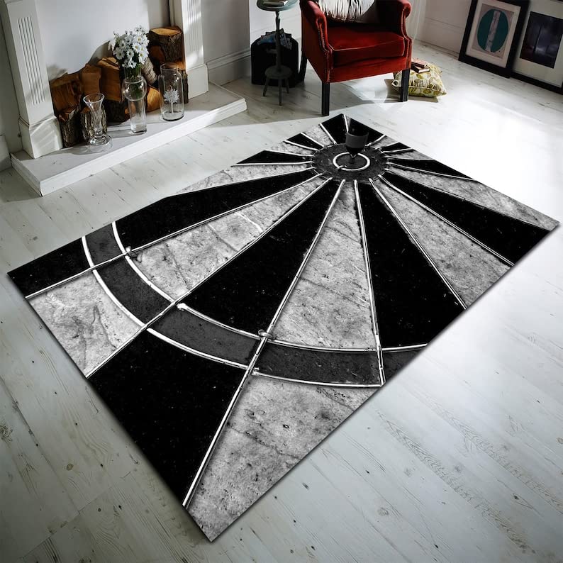 Dart Board Rug, Target Board Rug, Game Room Rug, Gamer Rug,Teen Room Rug, (70βx110β)=180x280cm