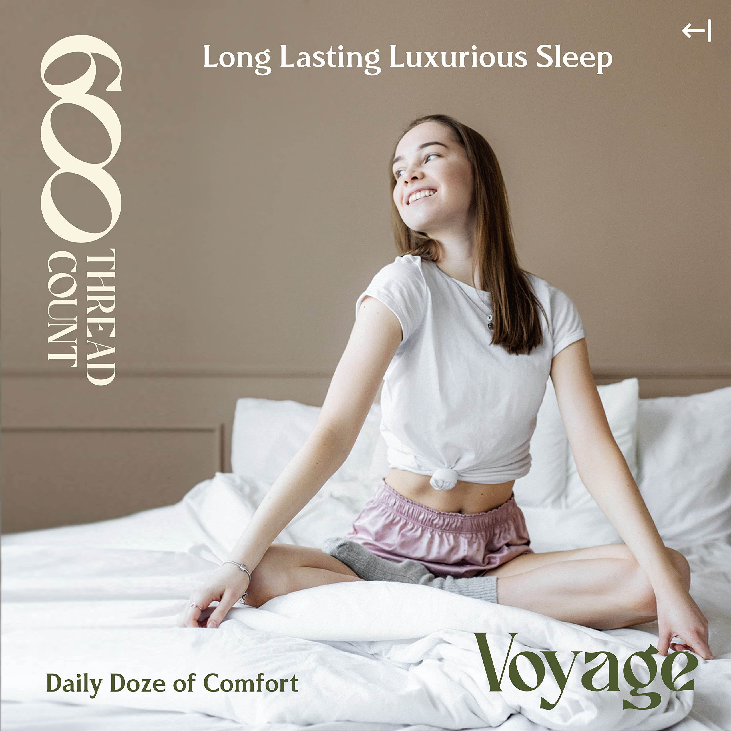 Mayfair Linen Oversized King Duvet Cover, 600 Thread Count Sateen 3 Pc Egyptian Cotton Duvet Cover Set, 100% Pure Cotton Comforter Cover, 2 Pillow Shams, Zipper Closure, 7 Corner Ties - (White)