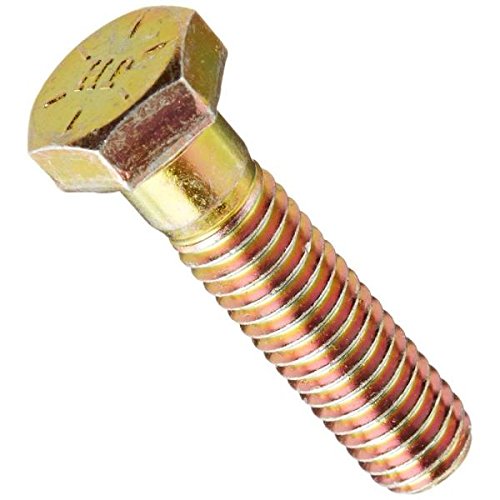 M10-1.50x55 MM (PT) ISO 4014 Hex Head Cap Screw (HHCS) Class 10.9 ASME, Zinc Yellow (Metric) (Quantity: 50) Coarse Thread (UNC) Partially Threaded