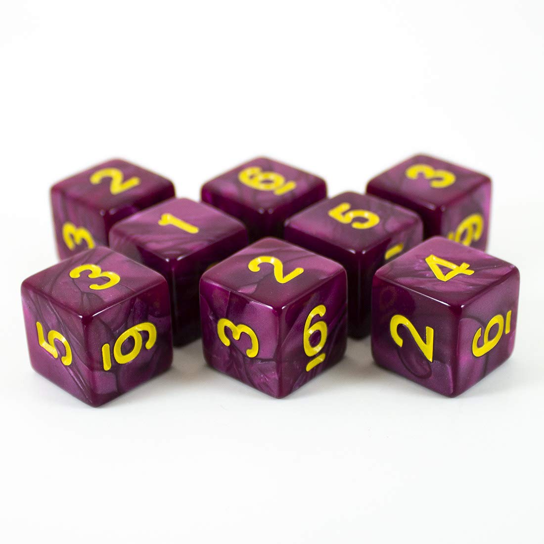 Paladin Roleplaying Maroon Pearl Dice - 8D6 Set - 'Plum'