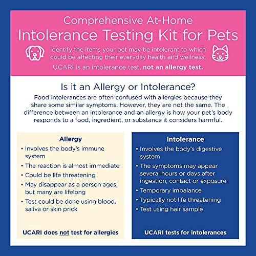 UCARI Pet Sensitivity & Intolerance Test Kit for Dogs & Cats | 1000+ Environmental & Pet Food Intolerance Screening | | 4 Tests in 1 | Non-Invasive Bioresonance Home Health Testing Kits, Fast Results