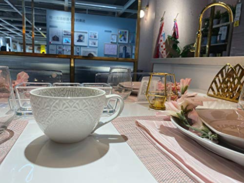Up Pod Porcelain Cappuccino Cups, 12 Ounce Latte Cups, White Espresso Cups, Tea Mug Sets of 2