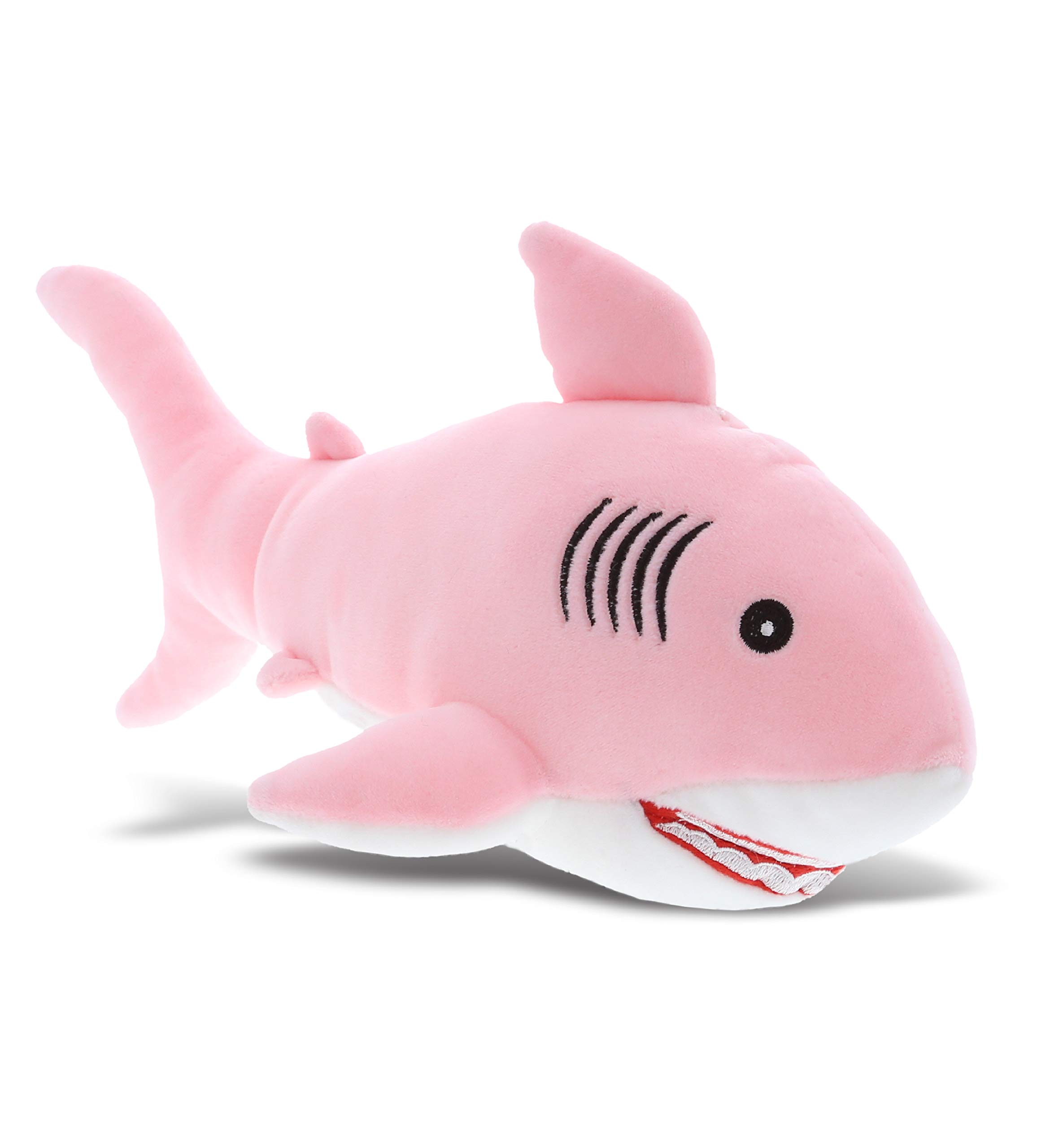 DolliBu Baby Soft Plush Pink Shark Toy - Stuffed Animal Shark Plush for Boys and Girls, Sea Animal Toys and Shark Gifts for Kids, Teens and Adults, Ocean Stuffed Animal Plush Toy Shark - 12 Inches