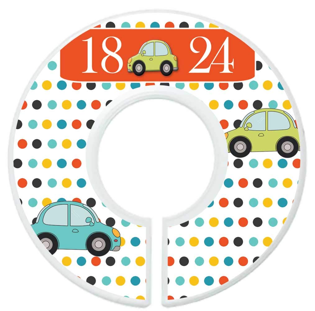 Mumsy Goose Baby Boy Clothes Dividers Nursery Closet Dividers Cars and Trucks