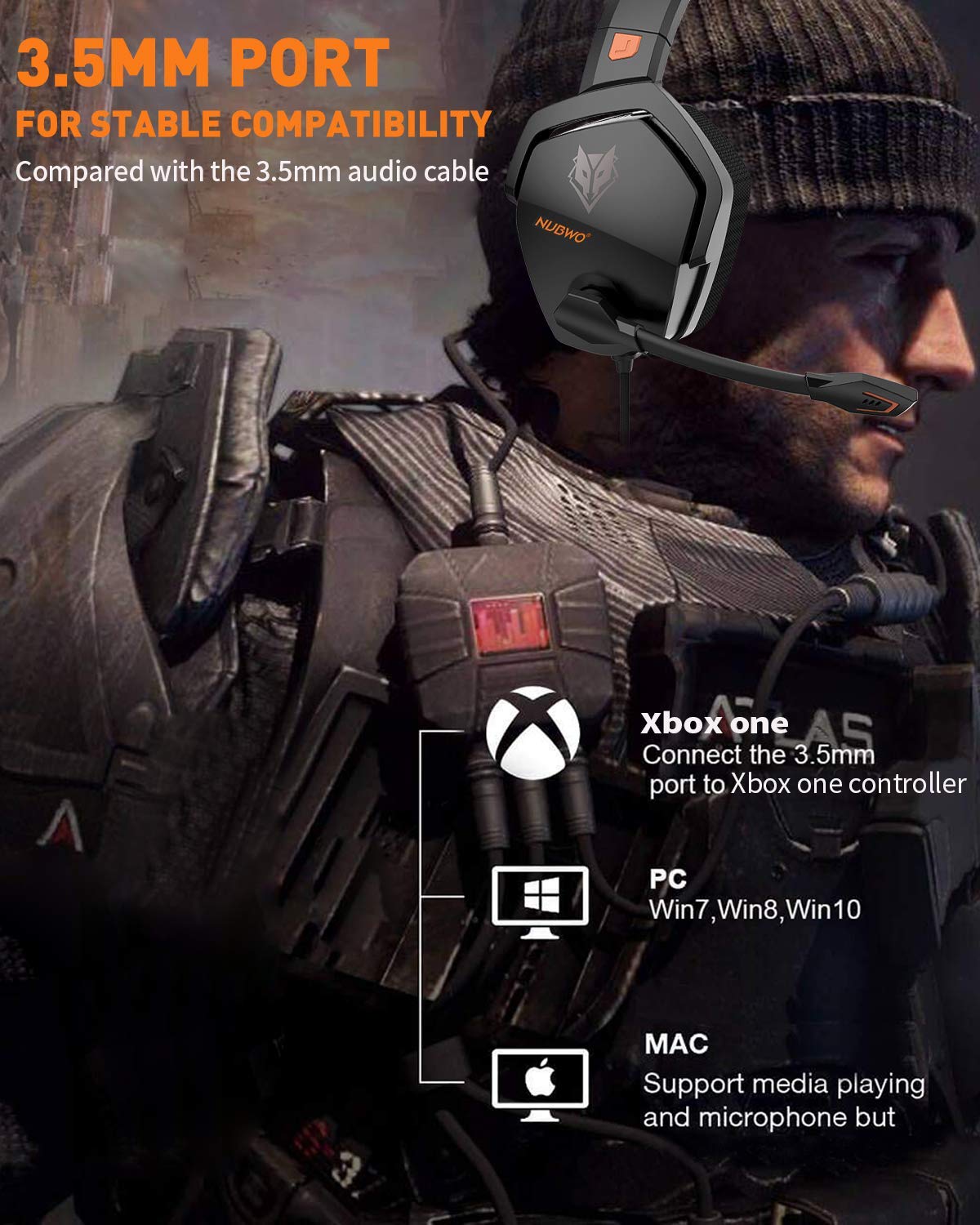 XIBERIA Gaming Headset for Xbox One/PS4/PS5/PC/Mac,Controller,Noise Cancelling Over Ear Headphones with Mic, Bass Surround Soft Memory Earmuffs (Renewed)
