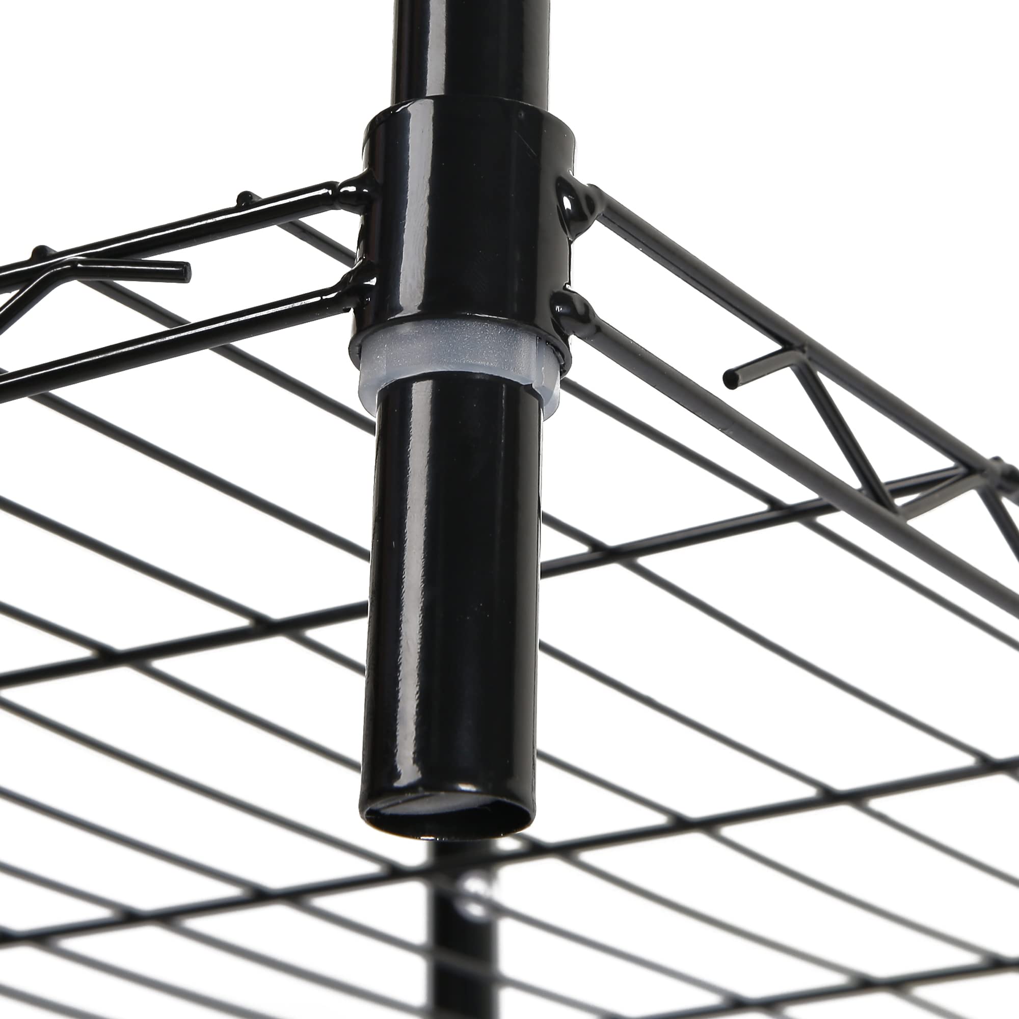 GIA Home Series 4 Tier Wire Shelving Unit Standing Storage Metal Shelves for Kitchen&Bathroom,Set of 1,Black