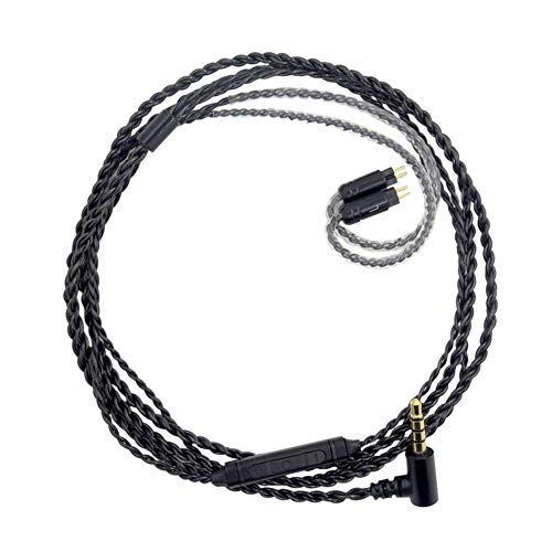 Meijunter Headpones Cable Replacement Extention Cord 2 Pin 0.78mm for Westone W4R UM3X KZ ZS10 1964 - Upgrade Stereo Audio Wire with Remote Control and Mic Function