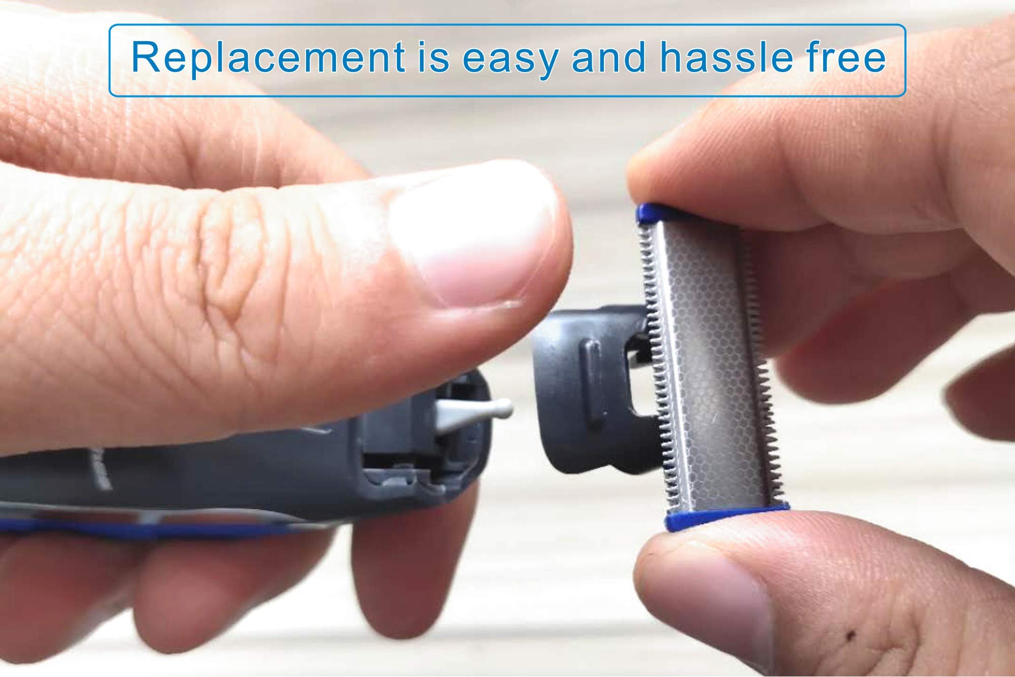 Advanced Hybrid Electric Trimmer and Shaver Rechargeable Heads Razor for Men (2 x Replaceable shaver heads)