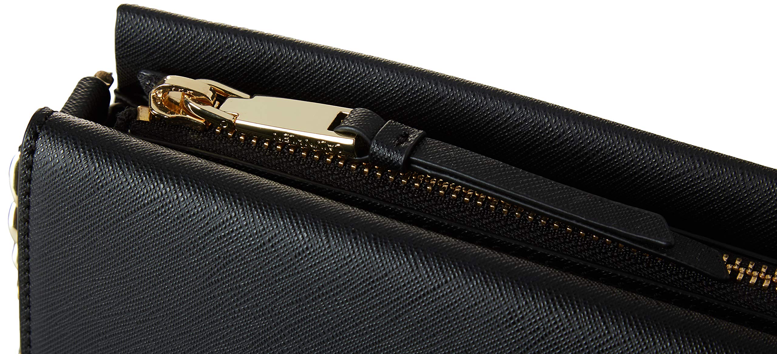 Calvin Klein Hayden Saffiano Organizational Crossbody, Black/Gold