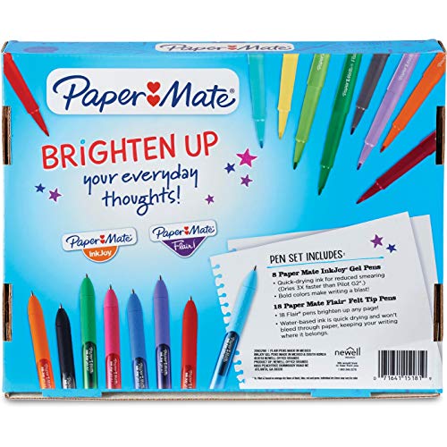 Paper Mate Flair Marker Ink Joy Gel Pen 26pc Journaling Special Edition Gift Set
