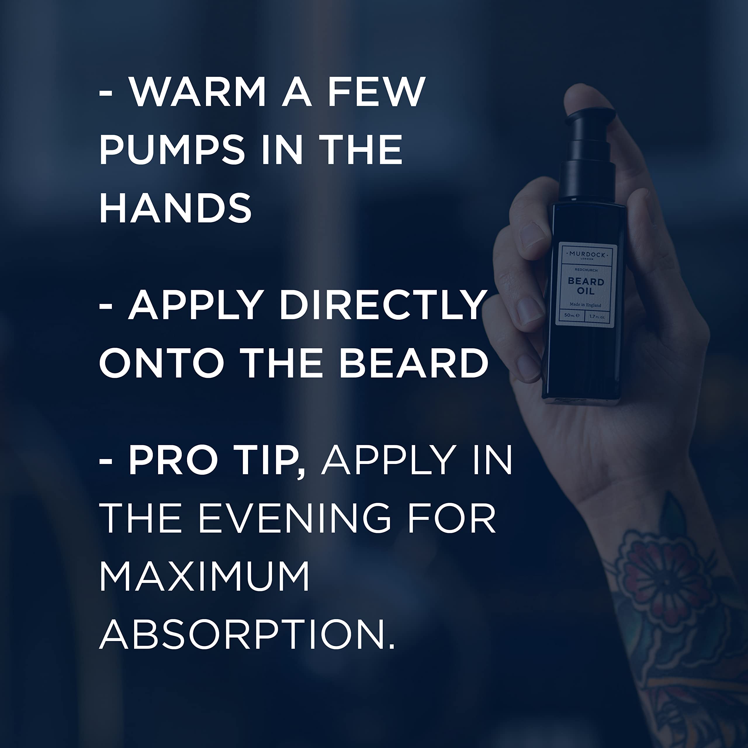 Murdock London Beard Oil for Men - Natural Scent Beard Oil for Healthy growth & Nourishment - Provides Glossy finish - 50 ml