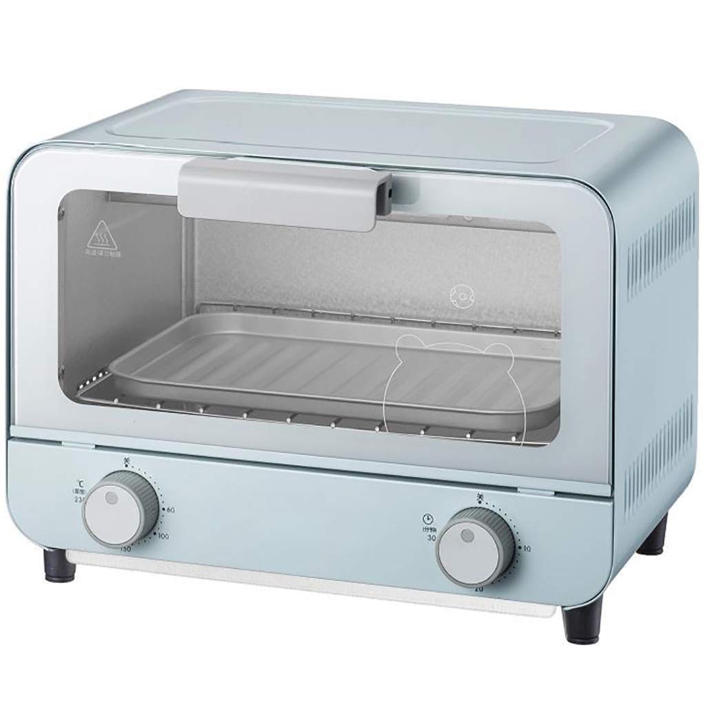 9L Mini Oven,with 800W Adjustable Temperature 50-230 ℃ and 30 Minutes Timer Household Baking Multifunctional Cake Oven (Blue) (Blue)
