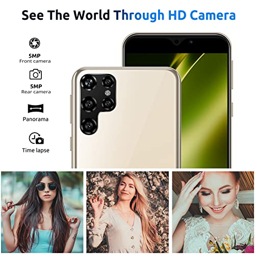 Xgody X60 4G Unlocked Phones, 6'β QHD Waterdrop Screen Dual Sim Unlocked Cell Phones, Quad-core 2GB+16GB Smartphones, 3000mAh Battery, Face Unlock, AI Camera 5MP+5MP Cheap Android Phone (Gold)