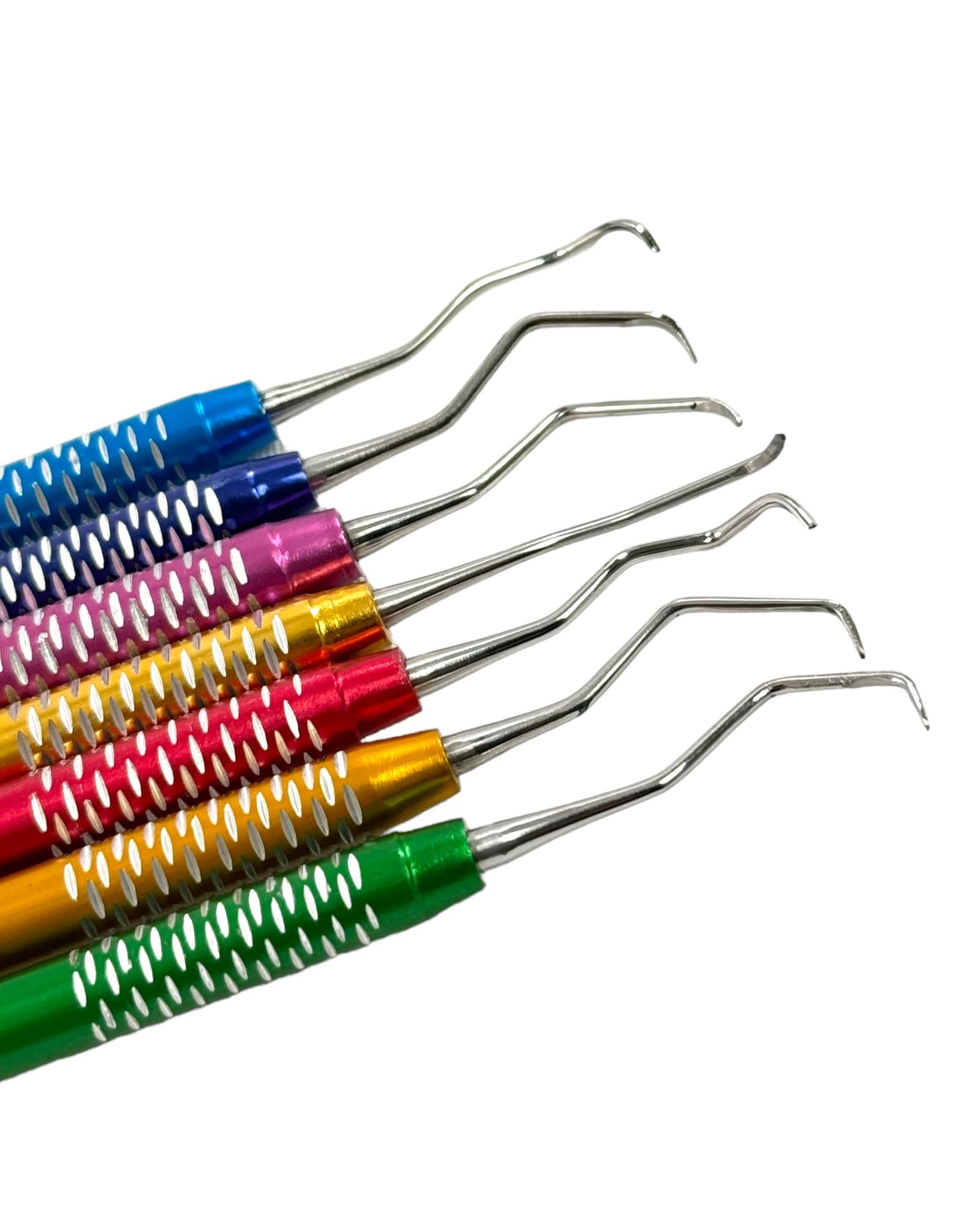 7PC HIGH Grade Gracey Curette Scaler Multicolor PERIODONTAL Dental Instruments (CYNAMED)