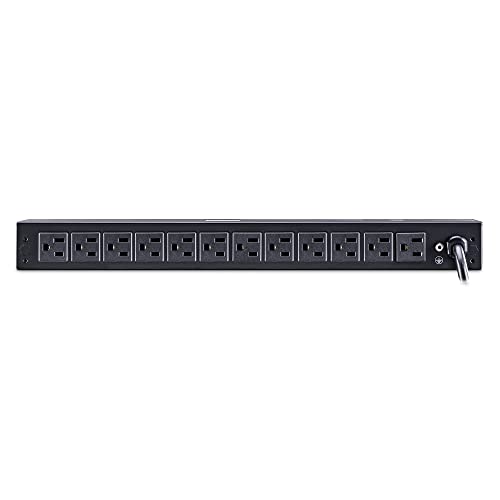 CyberPower PDU15M2F12R Metered PDU, 100-125V/15A (Derated to 12A), 14 Outlets, 1U Rackmount, 15 Foot Power Cord
