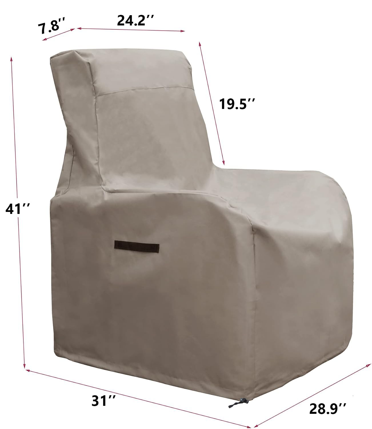 ATR ART TO REAL Outdoor Protective Covers Patio Chair Covers Weatherproof Wicker/Rattan Chair Covers (Khaki)