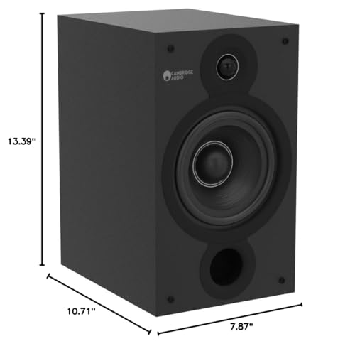 Cambridge Audio SX-60 Bookshelf Speaker | 100 Watt Home Theater Compact Speakers | Pair (Matte Black)