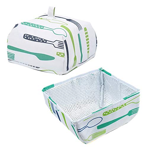 Pack-of-4 Insulated Food Cover Foldable Thermal Food Covers Aluminum Foil Keep Food Warm, Keep Bugs and Dust Isolated, Waterproof Coat, 3 Sizes: 50cm,35cm,20cm
