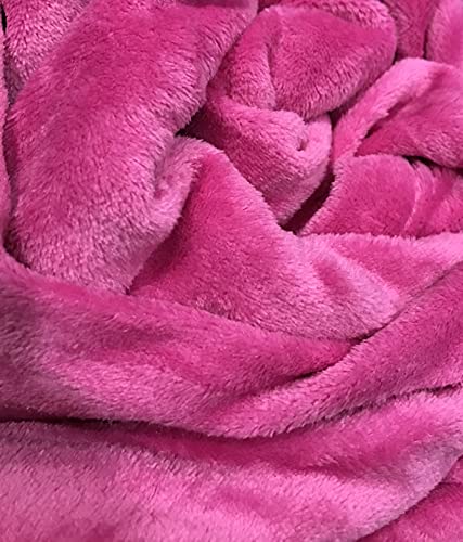 Home Must Haves Solid Hot Pink Affordable Bed Blanket Bedding Throw Fleece Super Soft Warm (Queen), (Hot Pink Blanket 1)