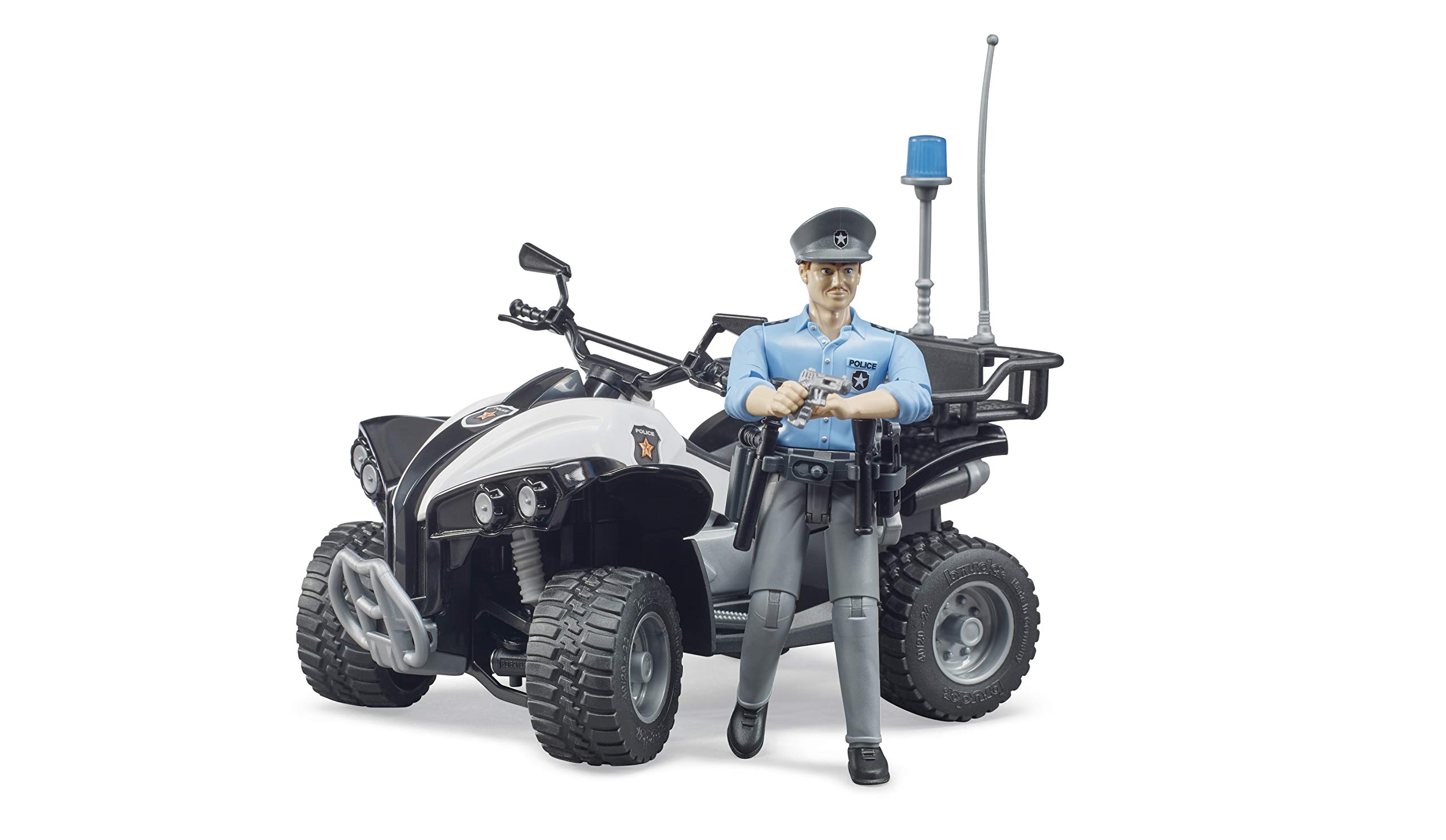 Bruder 63011 Police Quad w Light Skin Policeman and Accessories