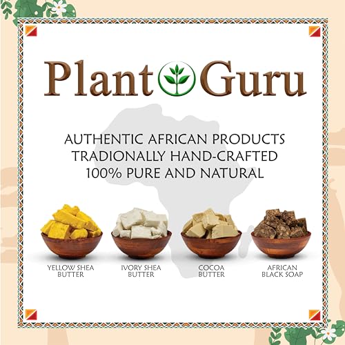 Raw African Shea Butter 5 lbs. Bulk Block 100% Pure Natural Unrefined IVORY - Ideal Moisturizer For Dry Skin, Body, Face And Hair Growth. Great For DIY Soap and Lip Balm Making.