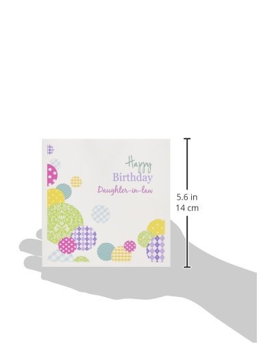 Happy Birthday Daughter-in-law - colorful dots on white - Greeting Card, 6 x 6 inches, single (gc_165133_5)