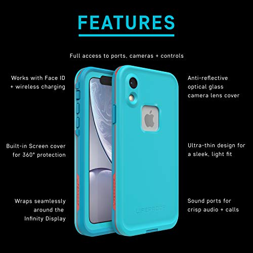 Lifeproof FRĒ SERIES Waterproof Case for iPhone Xr - Retail Packaging - ASPHALT (BLACK/DARK GREY)