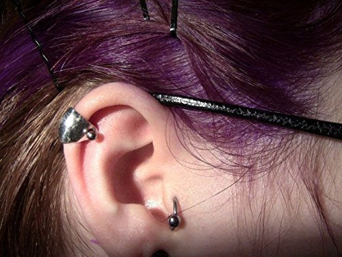 7ZACC 16g Surgical Steel Cartilage Earring Shield Cuff Body Jewelry Piercing 16 Gauge (Cuff)