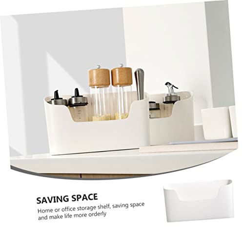 Alipis 1Pc wall storage box office refrigerator storage shelves plastic tabletop shelf refrigerator shelf bin Seasoning Holder desk topper shelf Storage Shelf Kitchen Accessory hanging
