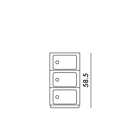 Kartell Componibili Drawer, Pack of 1, White