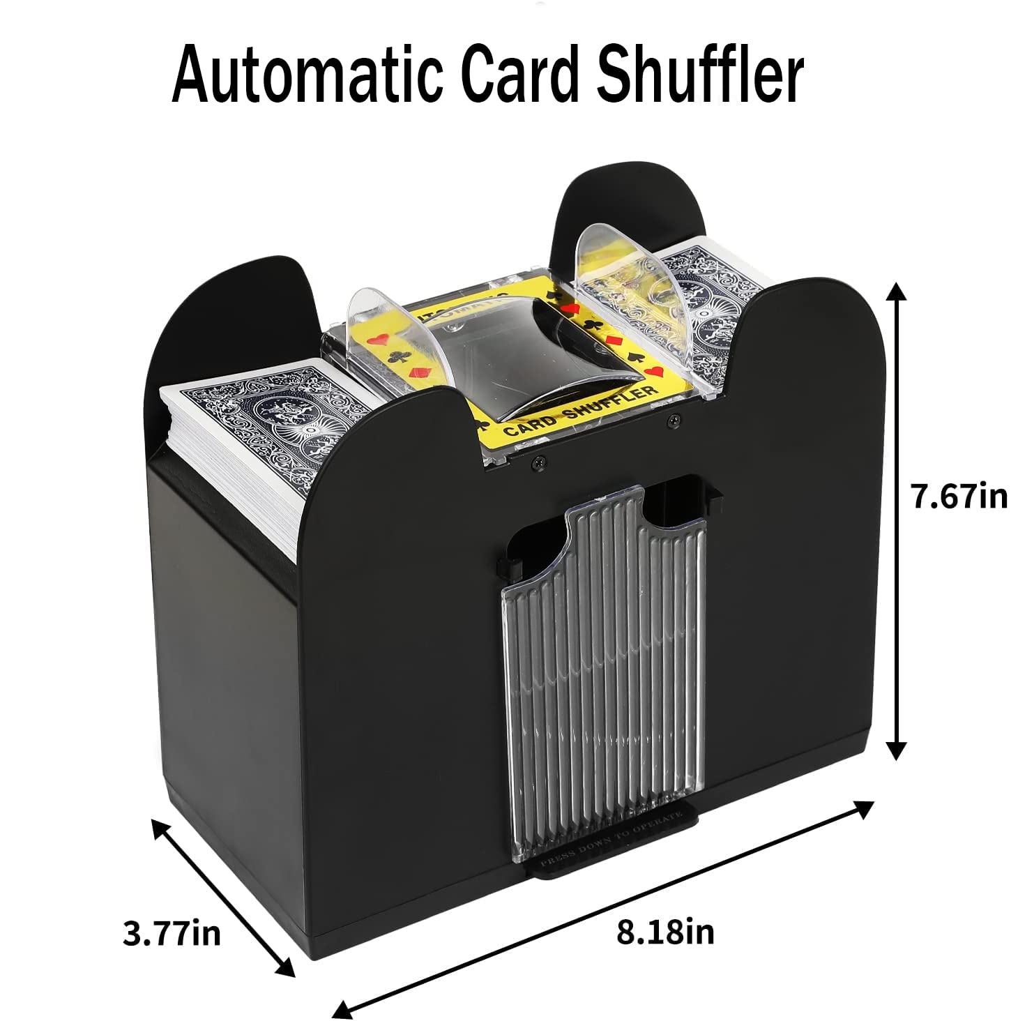 Diolusus Automatic Card Shufler, Electronic Casino Poker Card Shuffling Machine,2 Deck Poker Card Shuffling Machine Battery, Card Playing Tool for Home Party with USB Line (1-2 Decks)