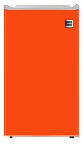 ARCTIC CHEF Mini Refrigerator-Freezer Compartment-Adjustable Thermostat Control-Reversible Doors-Ideal for Dorm, Office, RV, Garage, Apartment-ORANGE, 3.2 CU.FT