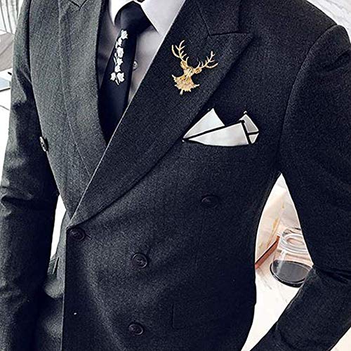 ALIWS Brooch,Button,Pin,Corsage,Boutonniere, Christmas Deer Gold Men and Women Cute Christmas Christmas Party Cheeky Shameless Practical and Popular Lovely