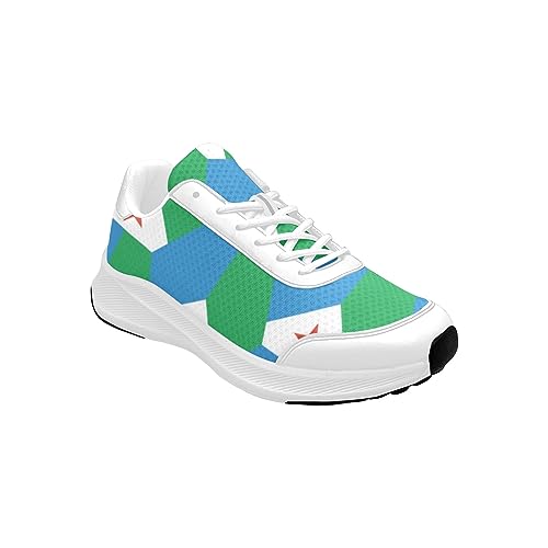 AFFAMA Djibouti Flag Mens Running Shoes Lightweight Fashion Sneaker White