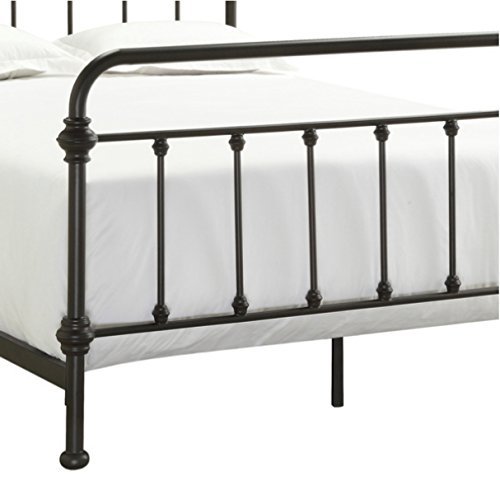 Giselle Antique Dark Bronze Graceful Lines Victorian Iron Metal Bed (Full Size)