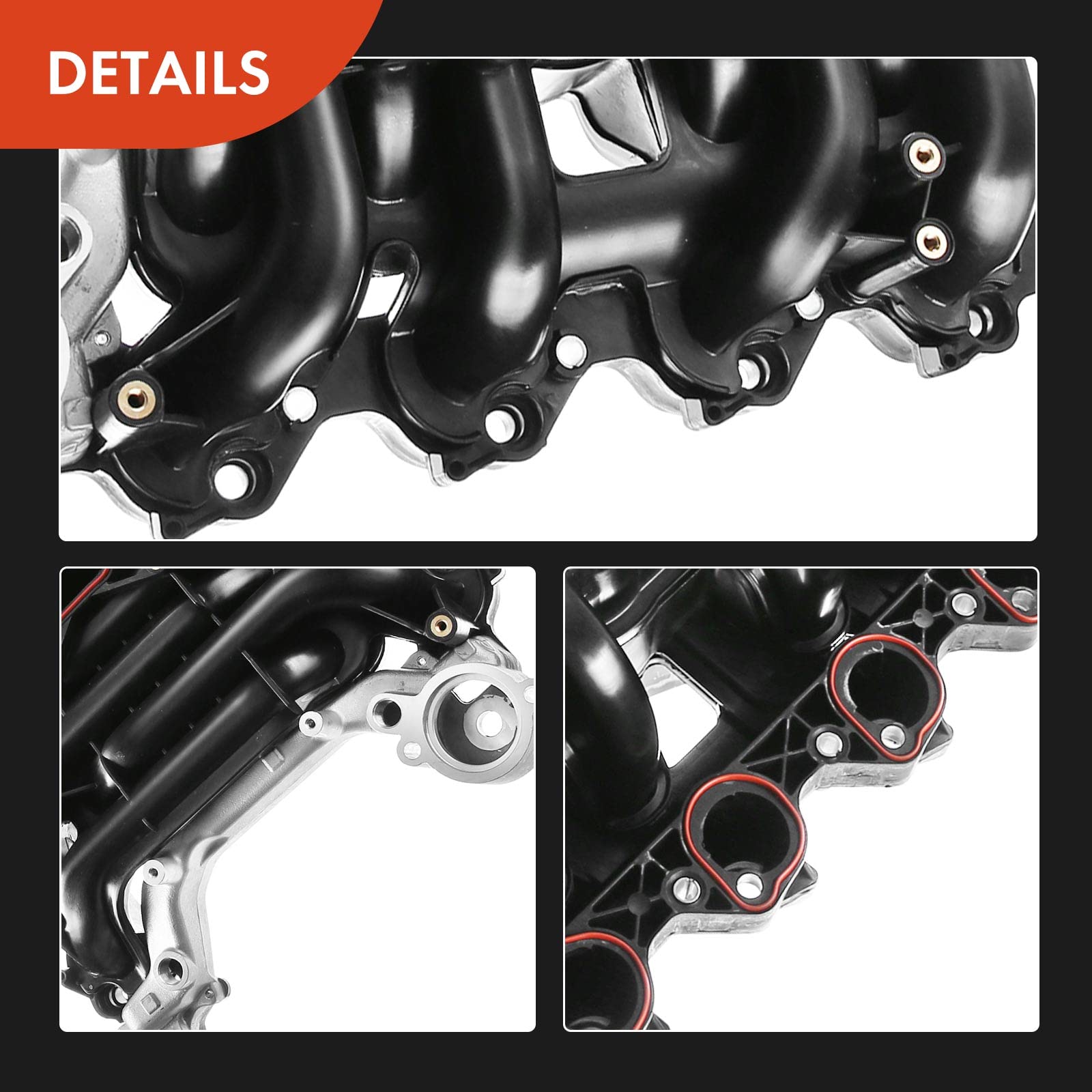 A-Premium Upper Intake Manifold with Gaskets Compatible with Ford Crown Victoria 96-00, Mustang 96-98, Thunderbird 96-97 & Lincoln Town Car 96-00 & Mercury Grand Marquis 96-00, Cougar 96-97, 4.6L V8