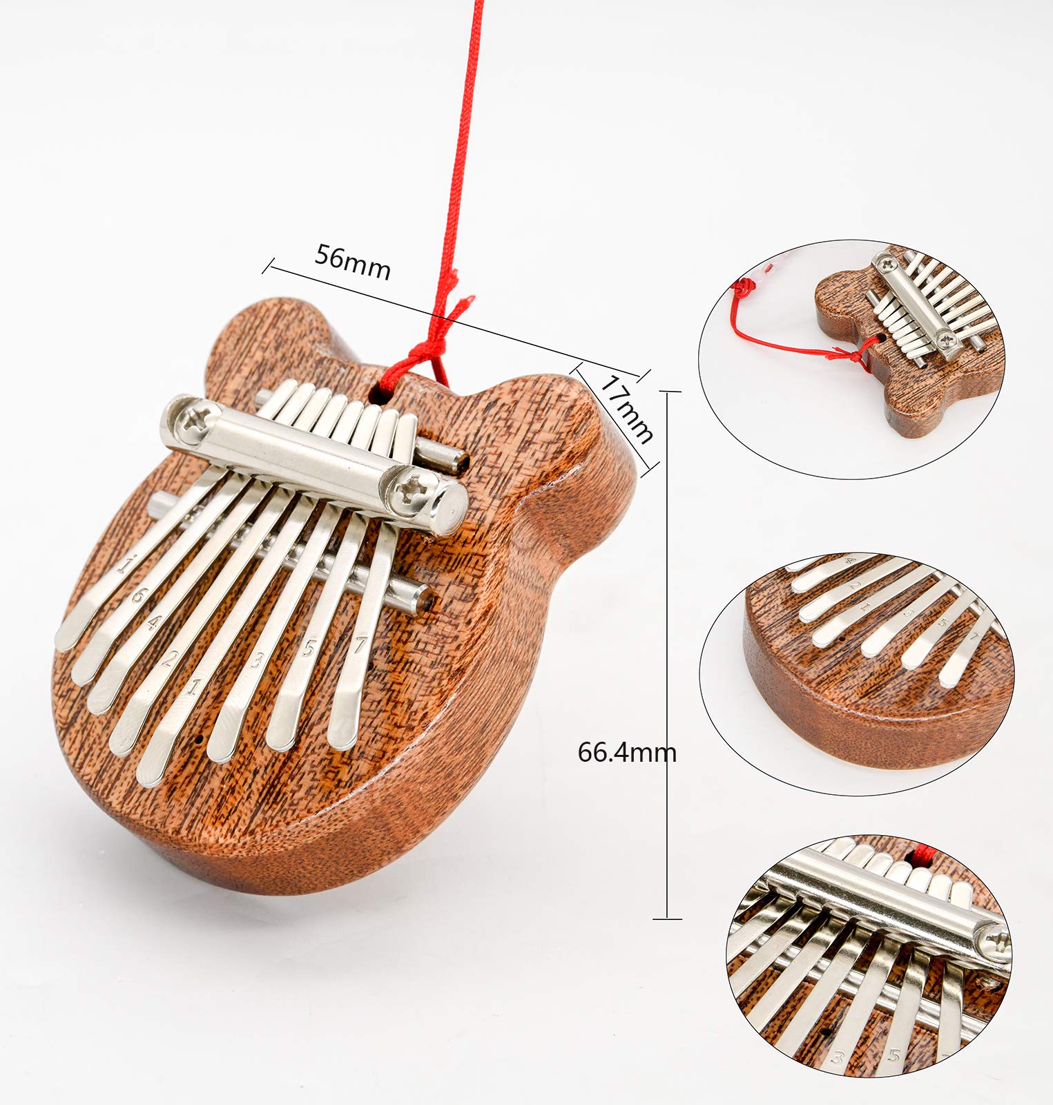 8 Key Mini Kalimba Thumb Piano, Portable Mbira Finger Piano Best Gift for Kids, Birthday, Christmas, Beginner, Party