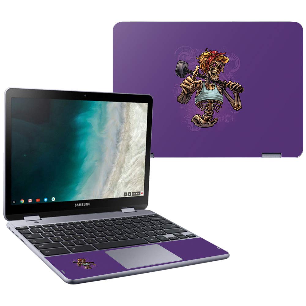 MightySkins Skin Compatible with Samsung Chromebook Plus LTE (2018) - Female Skeleton | Protective, Durable, and Unique Vinyl wrap Cover | Easy to Apply, Remove, and Change Styles | Made in The USA
