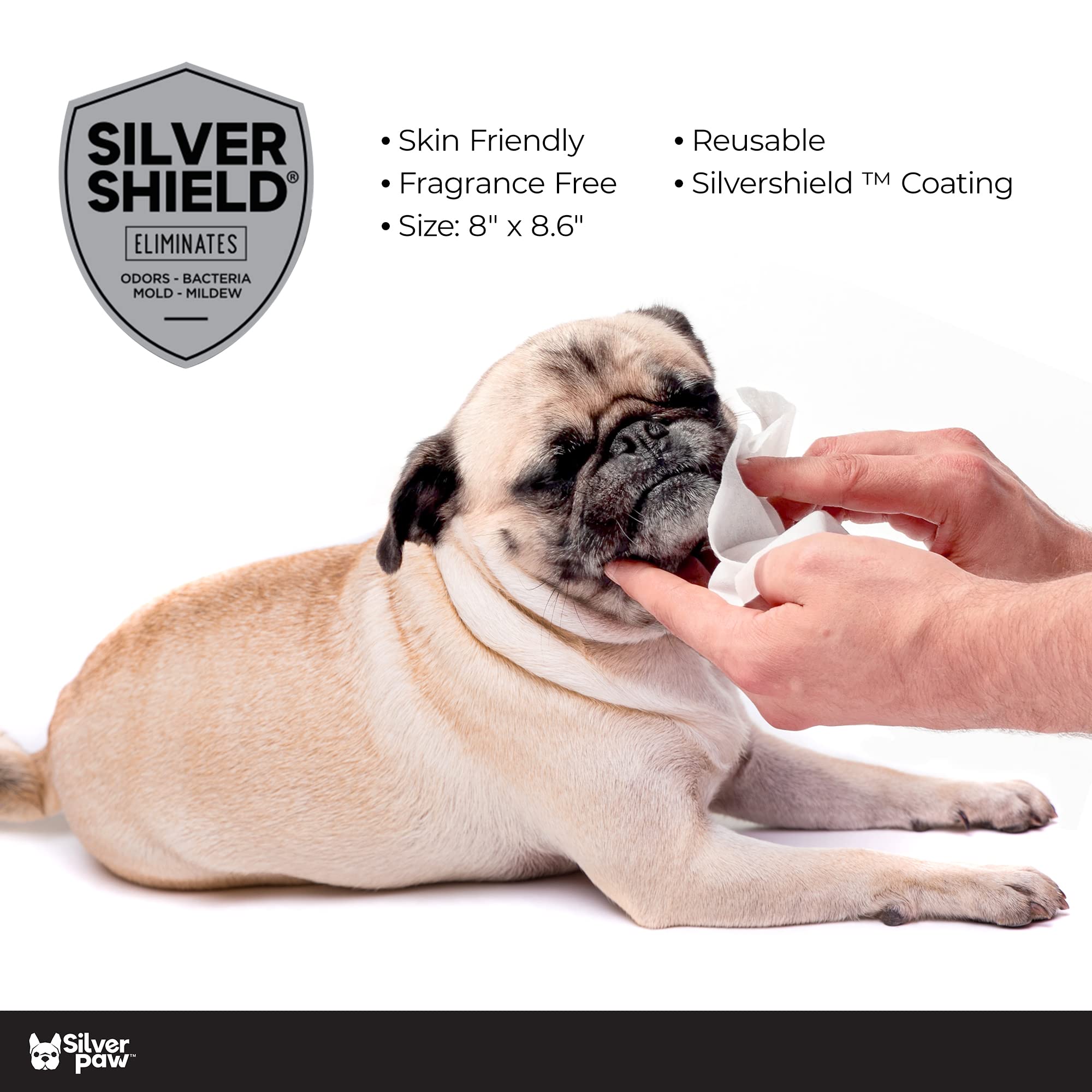 Silver Paw Expandable Pet Wipes, Toilet Paper Tablets for Dogs, Compressed Towels, Coin Tissue, Reusable & Fragrance Free, 720 per Pack, Includes 2 Carry Cases