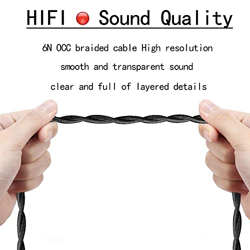FAAEAL QDC C-Pin Replacement Cable,for KZ ZSN, ZS10 Pro, ZSN Pro,ZSX, ZSTX,Zax,ASF,ASX/CCA CA4,CA16,C12,C10,AS16,A10 QDC IEMs 1.5m/4.9ft (4.4mm)