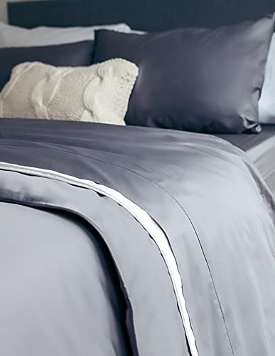 Highland Feather 100% Pure Cotton Duvet Cover – 300 Thread Count, Long-Staple Combed Cotton Best-Bedding Sheets for Bed, Breathable, Soft & Silky Sateen Weave