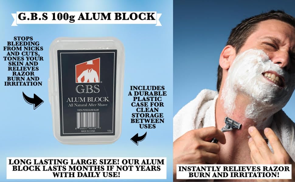 G.B.S Stylish Shaving Set - Shave Ready Straight Razor, Honing Sharpening Strop, Straight Razor Leather Case, Ceramic Mug Brush with Stand, Alum, Shaving Soap & Strop Paste, Ivory
