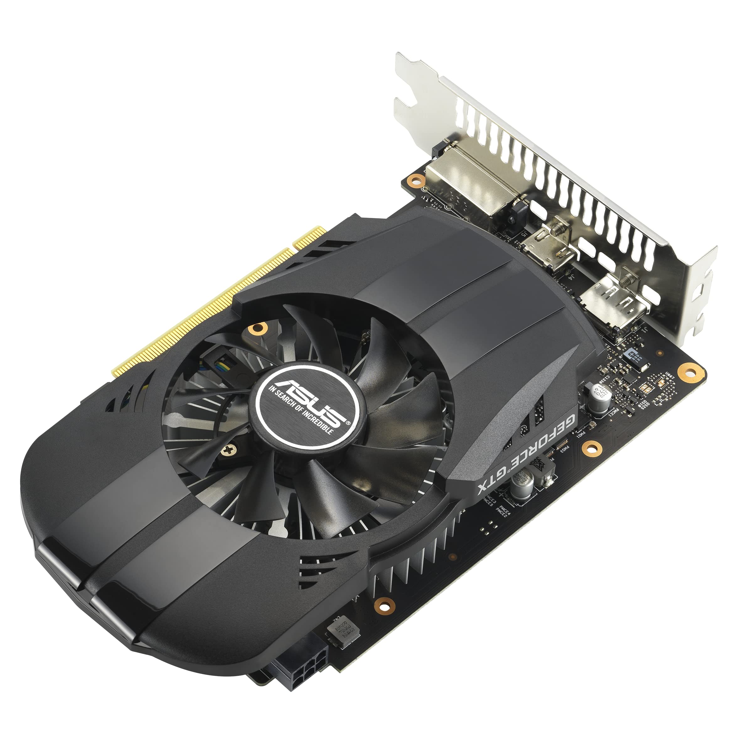 ASUS Phoenix NVIDIA GeForce GTX 1650 OC Edition Gaming Graphics Card (PCIe 3.0, 4GB GDDR6 memory, HDMI 2.0, DisplayPort 1.4a, DVI-D, Dual ball fan bearings, Auto-Extreme)